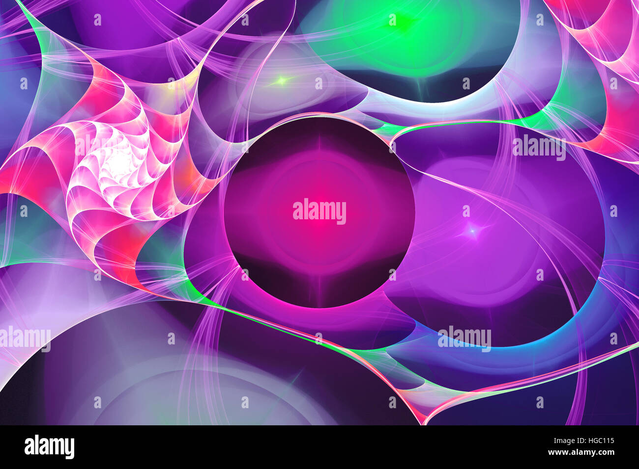 Perfection in geometry. Beautiful fractal frequency shapes Illustration ...