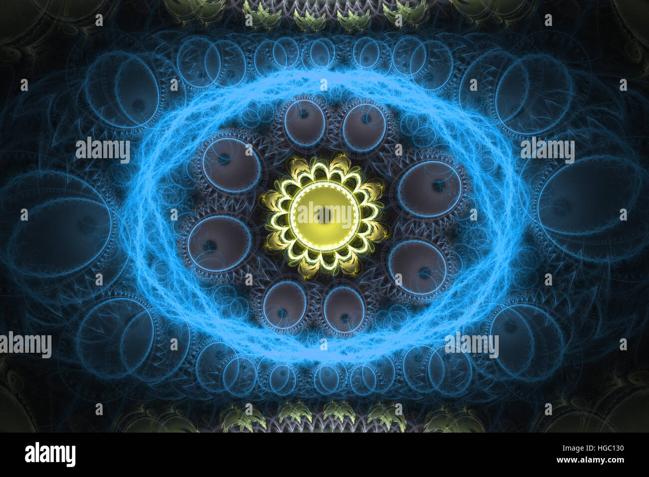 Perfection in geometry. Beautiful fractal frequency shapes Illustration ...