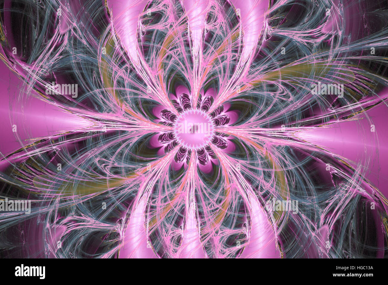 Perfection in geometry. Beautiful fractal frequency shapes Illustration ...