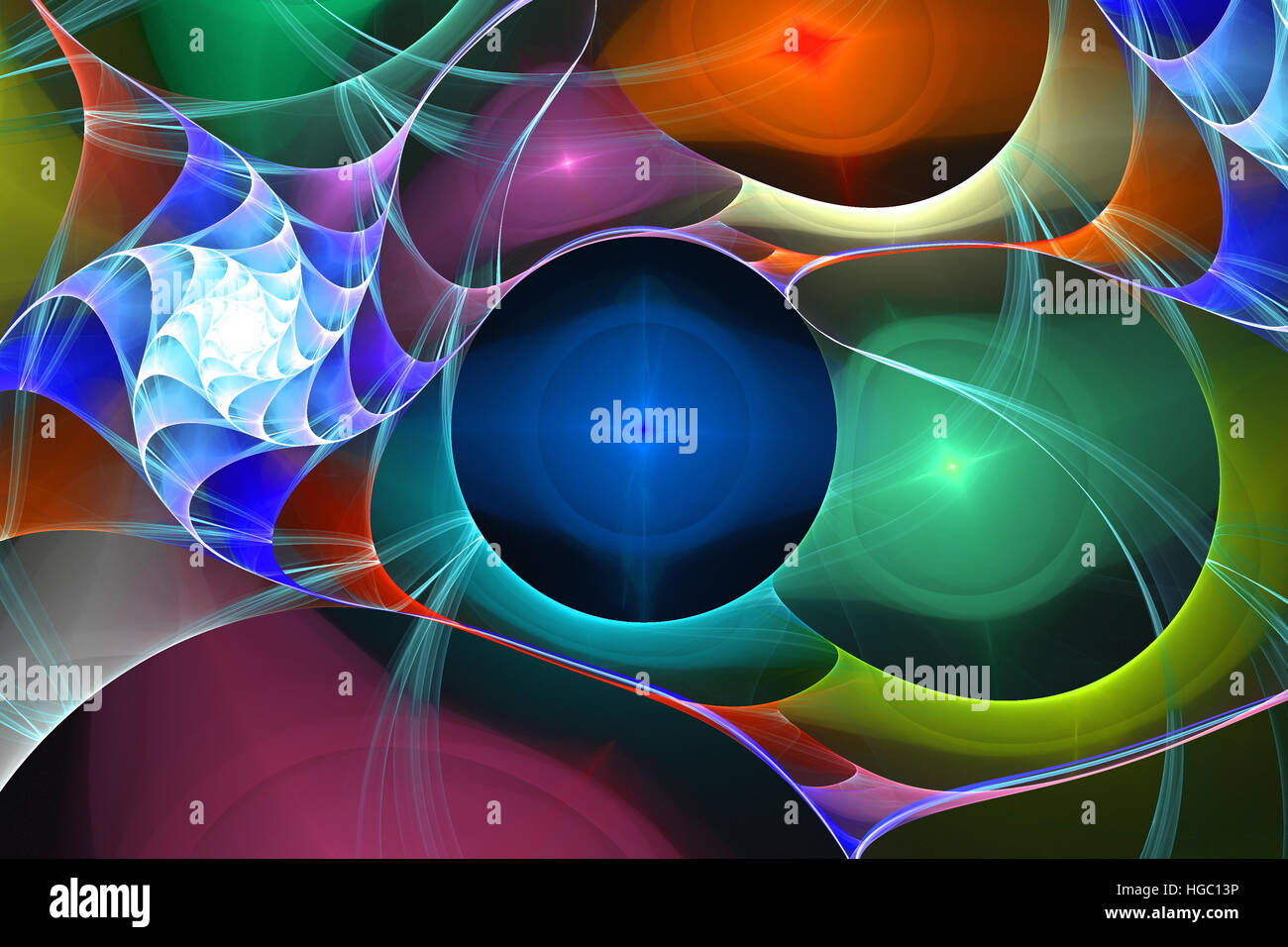 Perfection in geometry. Beautiful fractal frequency shapes Illustration ...