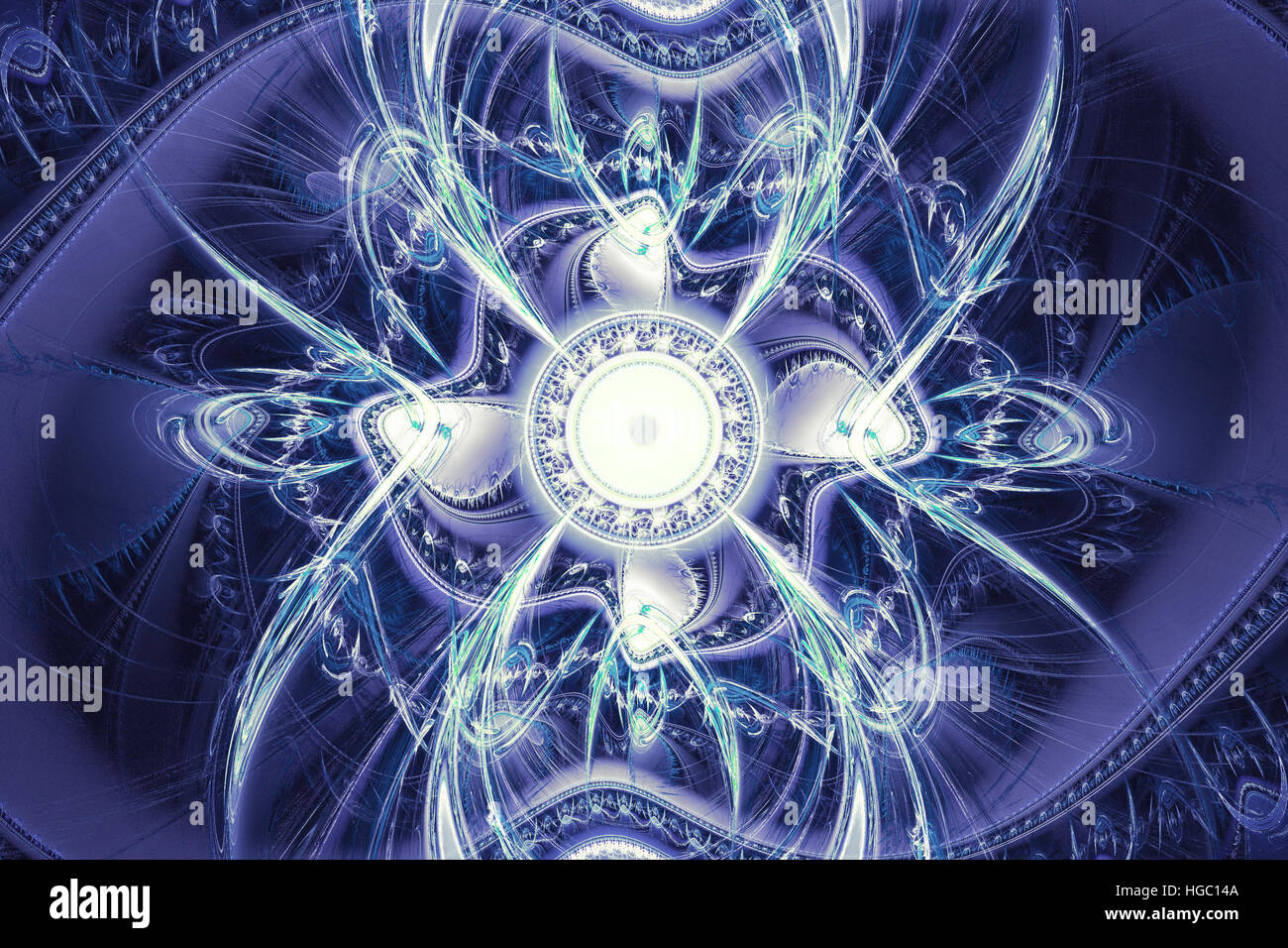 Perfection in geometry. Beautiful fractal frequency shapes Illustration ...