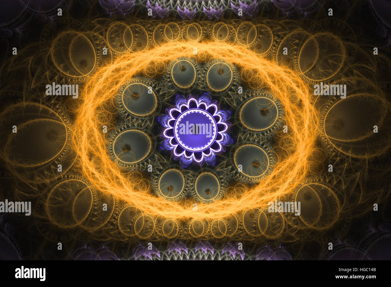 Perfection in geometry. Beautiful fractal frequency shapes Illustration ...