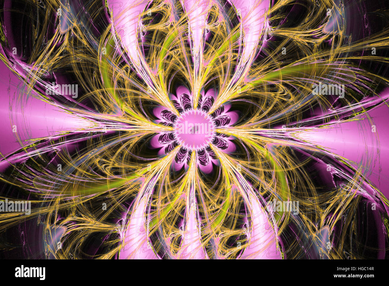 Perfection in geometry. Beautiful fractal frequency shapes Illustration ...