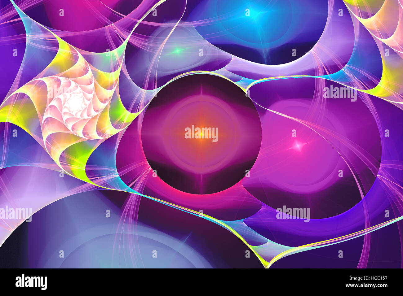 Perfection in geometry. Beautiful fractal frequency shapes Illustration ...