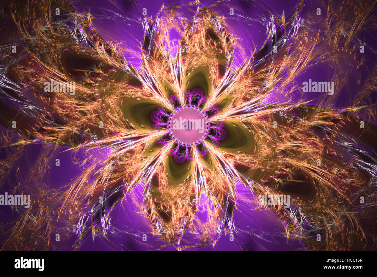 Perfection in geometry. Beautiful fractal frequency shapes Illustration ...