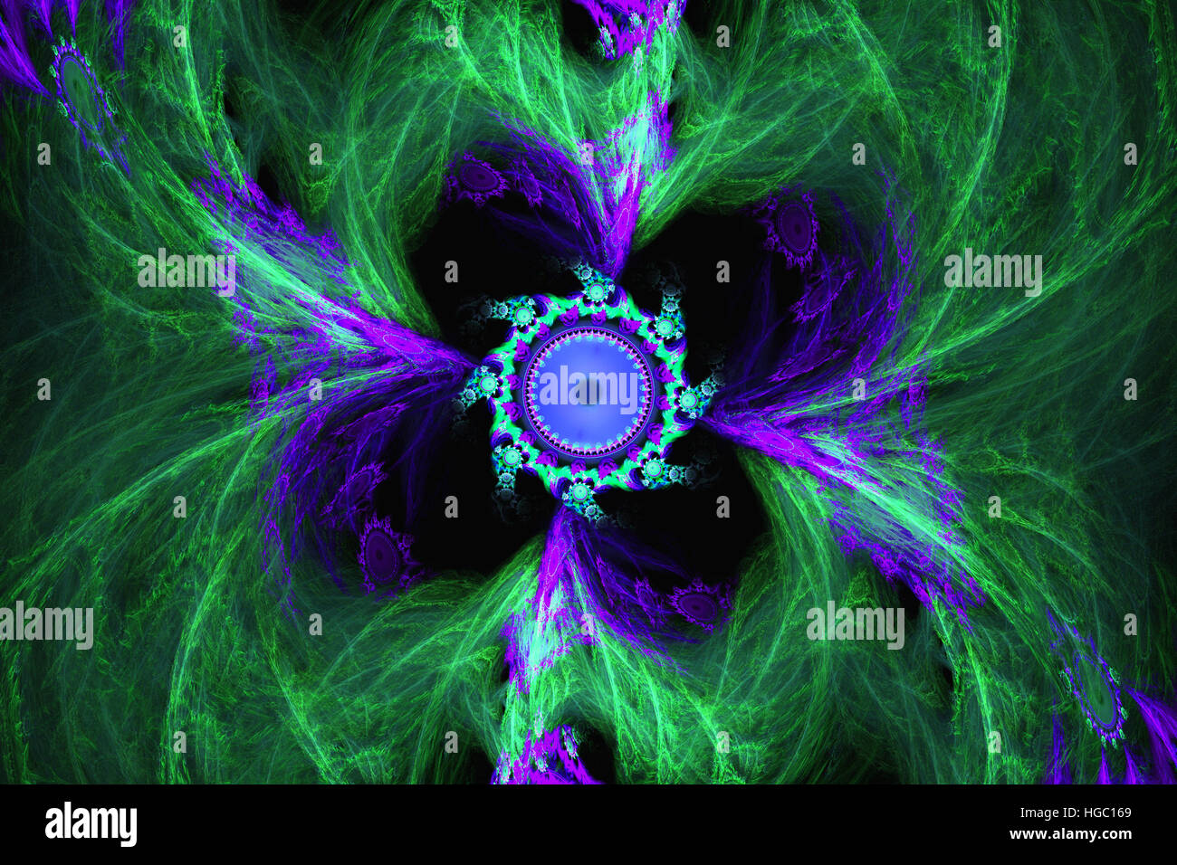 Perfection in geometry. Beautiful fractal frequency shapes Illustration ...