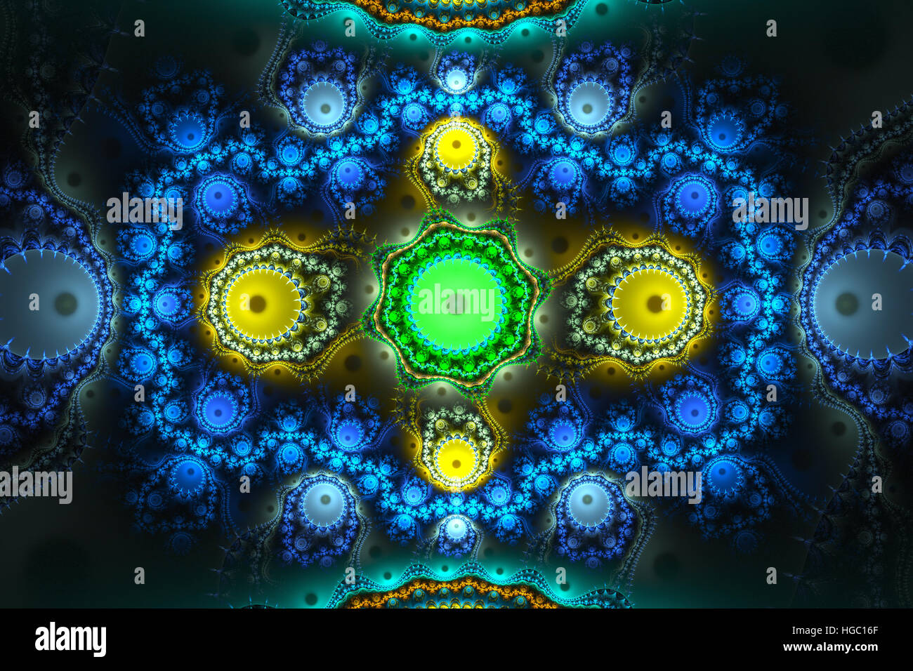 Perfection in geometry. Beautiful fractal frequency shapes Illustration ...