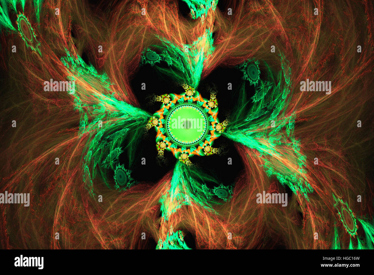Perfection in geometry. Beautiful fractal frequency shapes Illustration ...