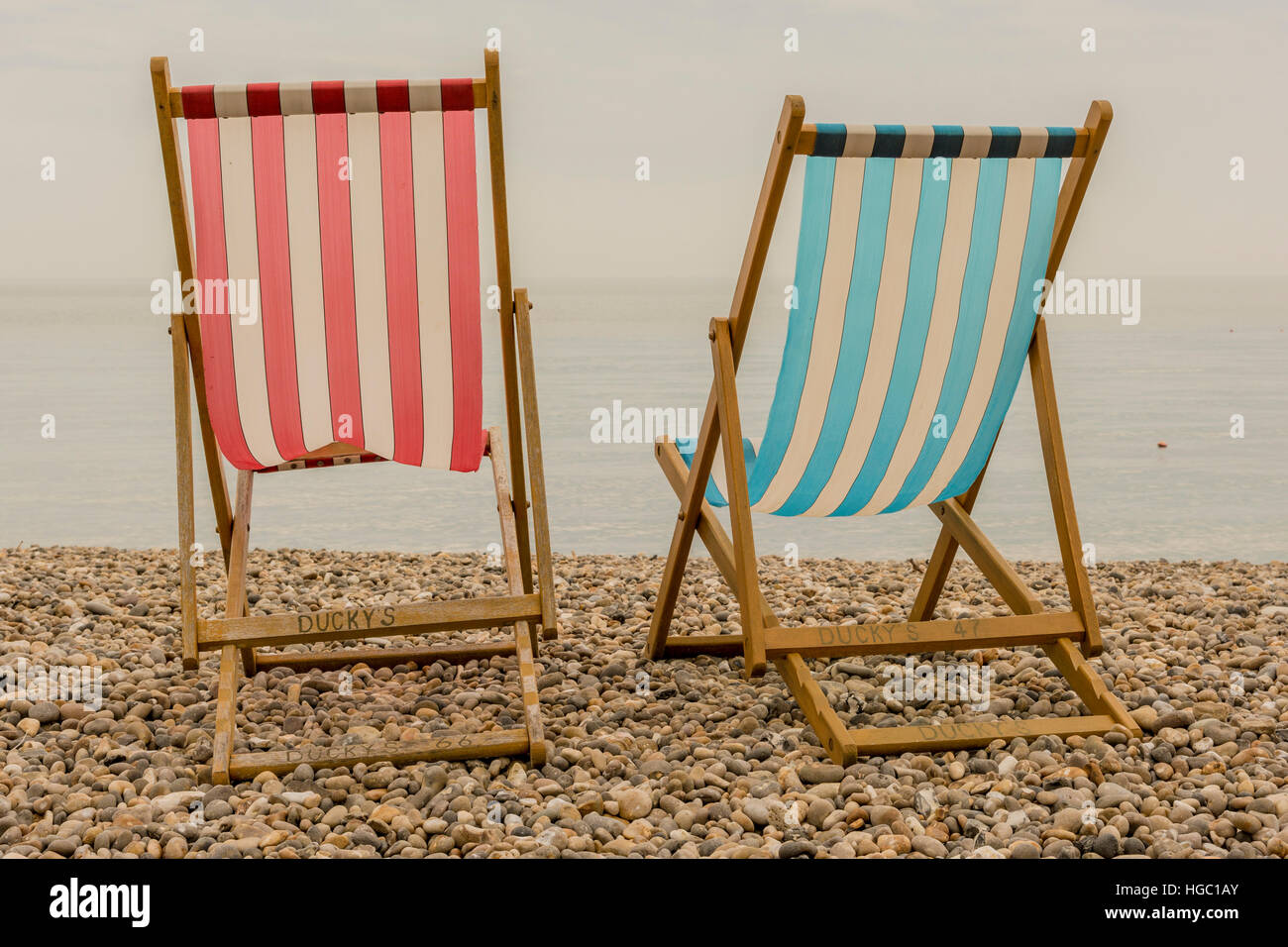 Empty deck chairs hi-res stock photography and images - Alamy