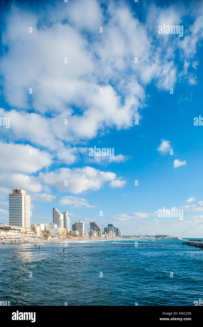 Israel, Tel Aviv-Yafo, sea, beach, cityscape Stock Photo - Alamy