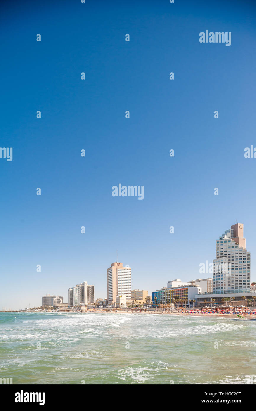 Israel, Tel Aviv-Yafo, cityscape, beach, sea Stock Photo - Alamy