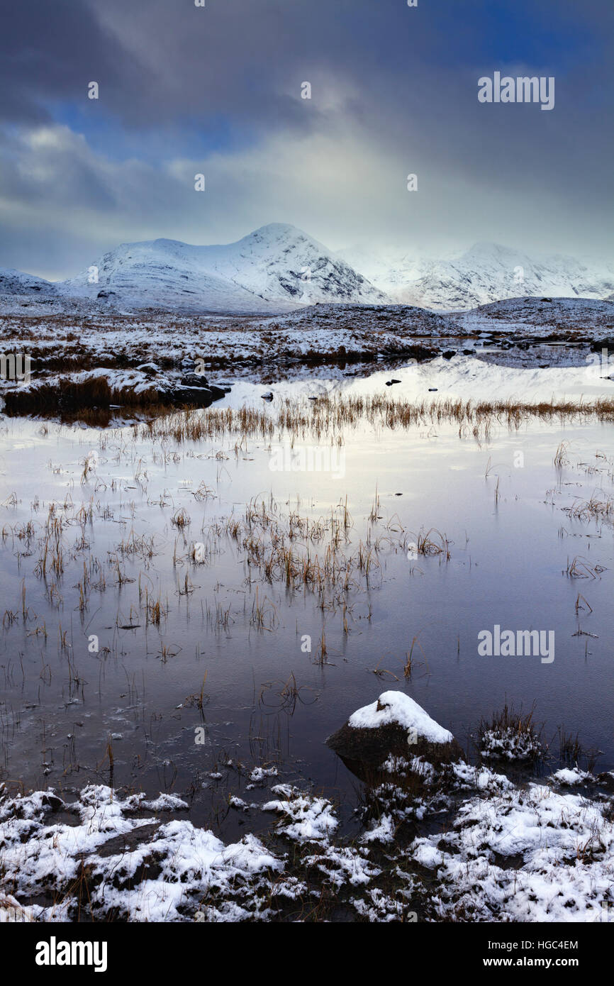 Black Mount captured from the River Ba on Rannoch Moor in the Scottish ...