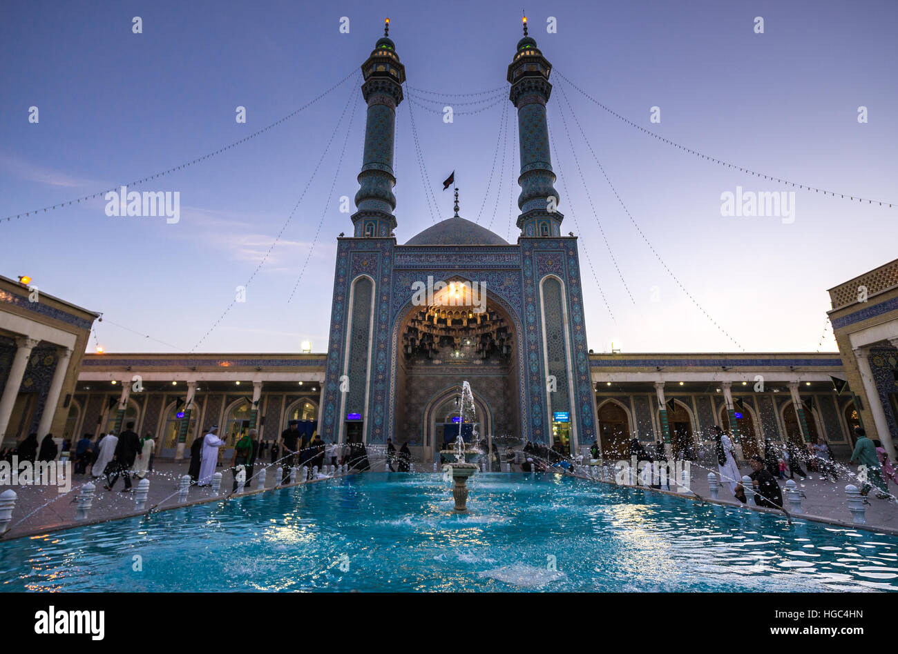 Wudu pool called howz on courtyard of Fatima Masumeh Shrine, Shiah ...