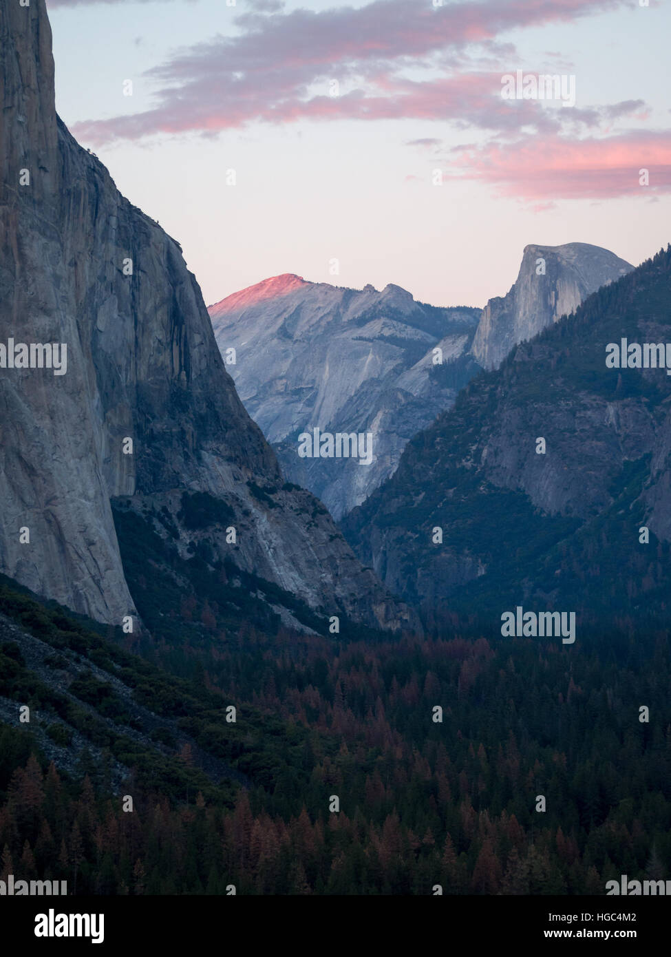 Tunnel View at sunset Stock Photo - Alamy