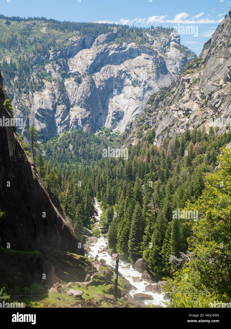 Merced River runnings down High Sierra Loop Trail Stock Photo - Alamy