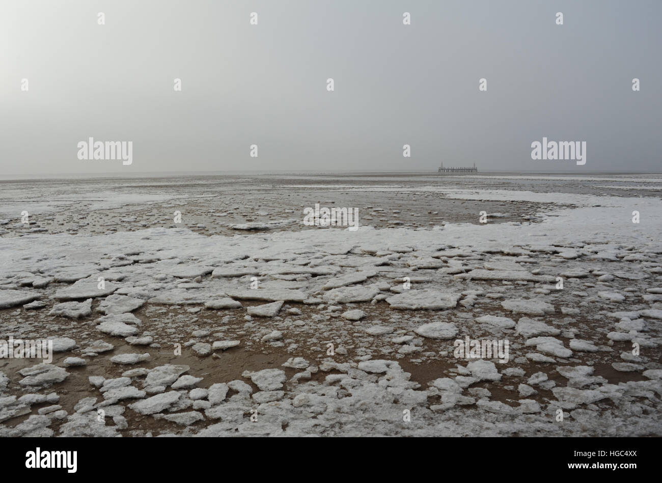 White land fast sea ice foreground background view hi-res stock ...