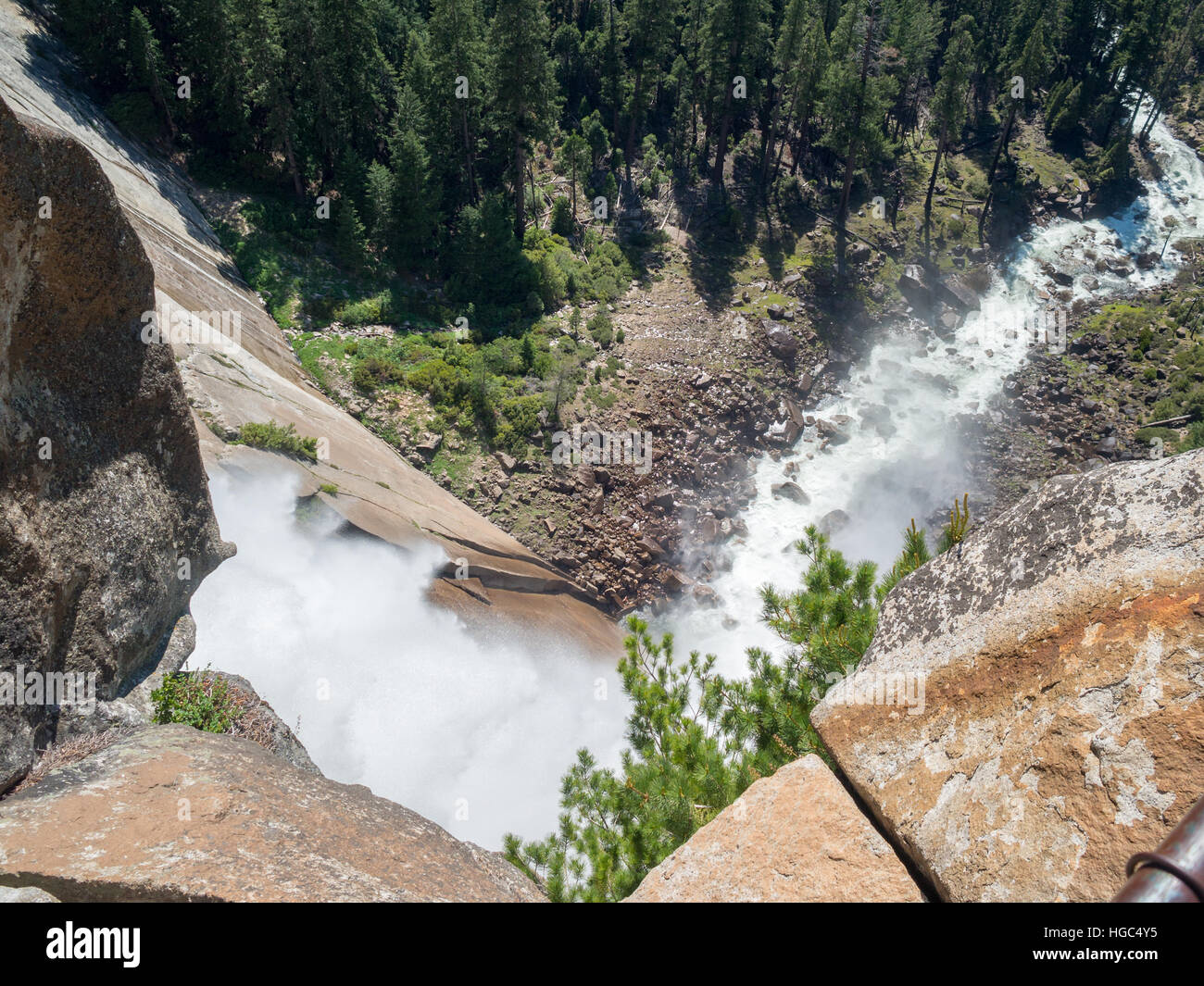 Looking down on Nevada Falls Stock Photo - Alamy