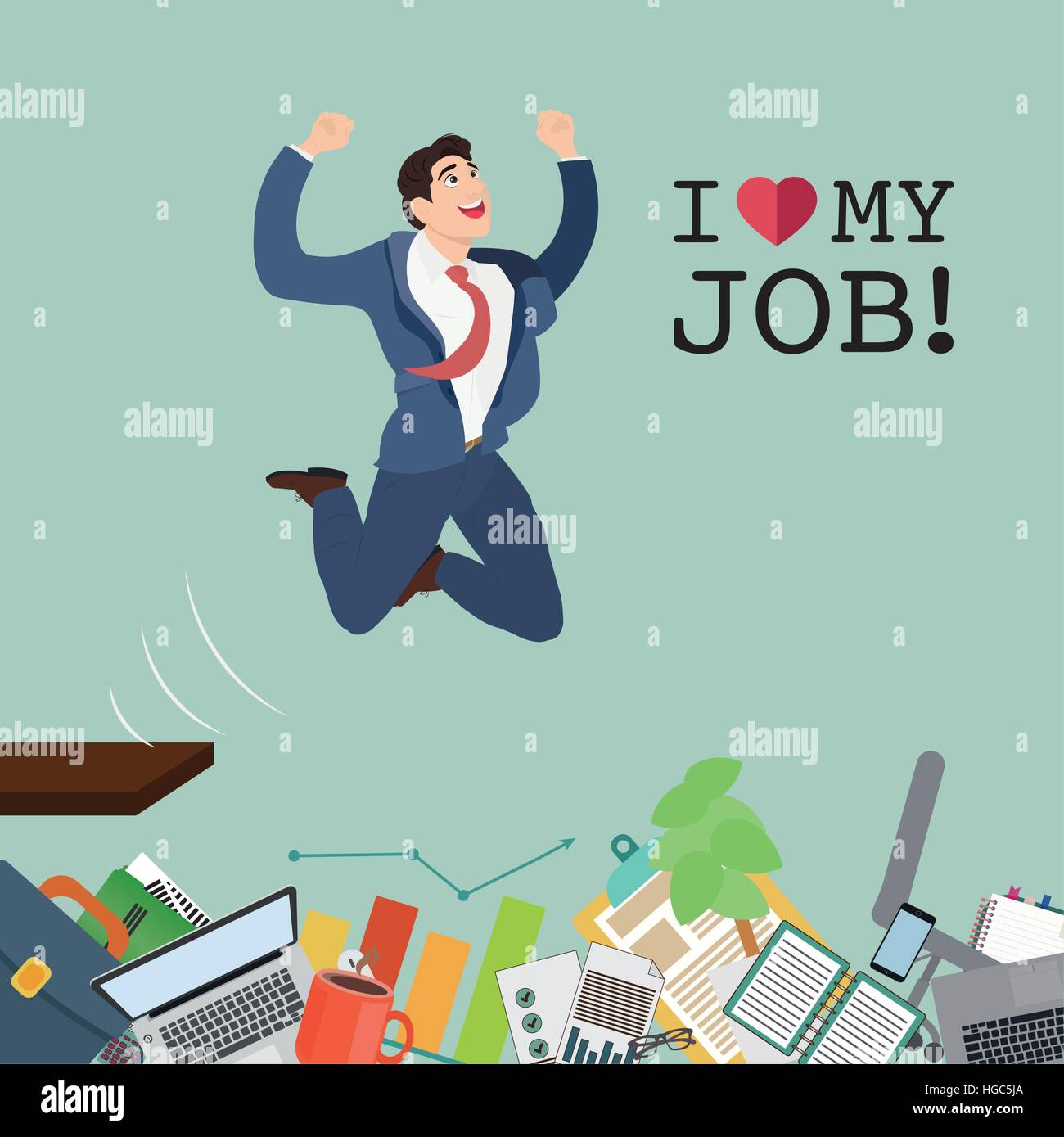 Person in suit jumping Stock Vector Images - Alamy