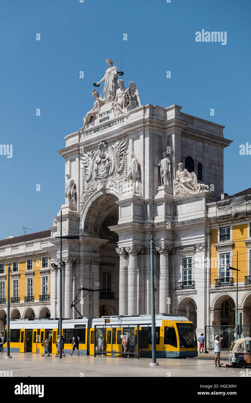 The Rua Augusta Arch is a stone, triumphal arch-like, historical ...