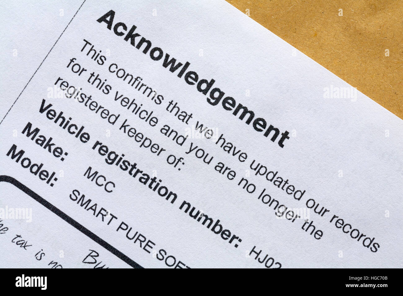 Acknowledgement this confirms that we have updated our records for this ...