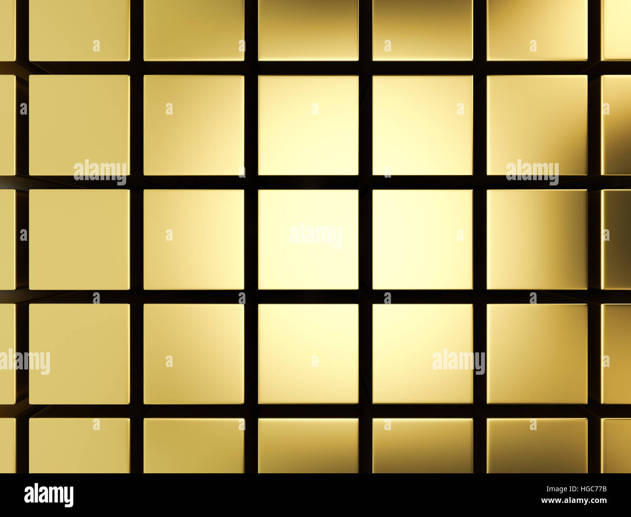 Gold square blocks abstract background. 3D illustration Stock Photo - Alamy