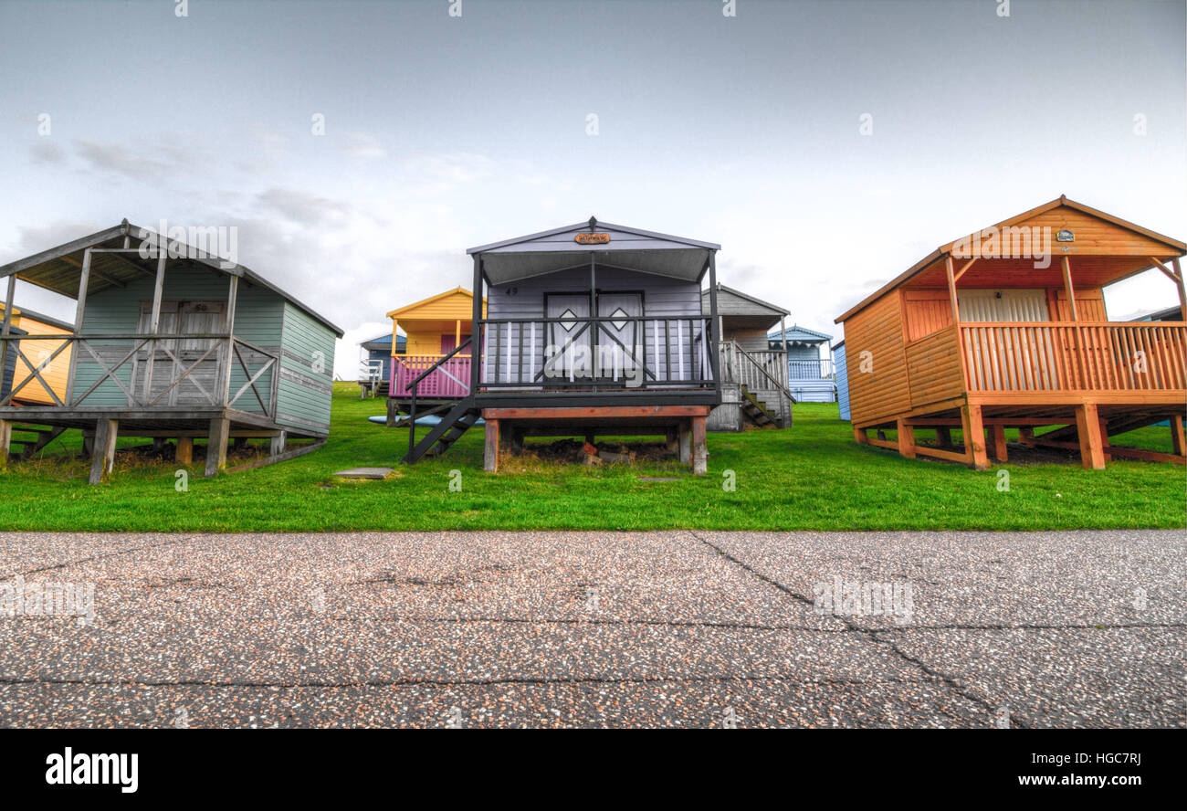 The 3 Beach Huts Stock Photo - Alamy