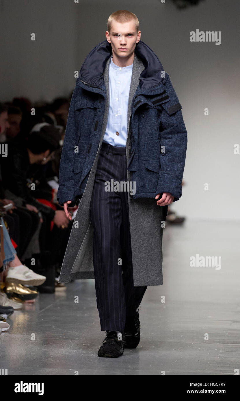 Models on the catwalk during the Casely-Hayford London Fashion Week Men ...