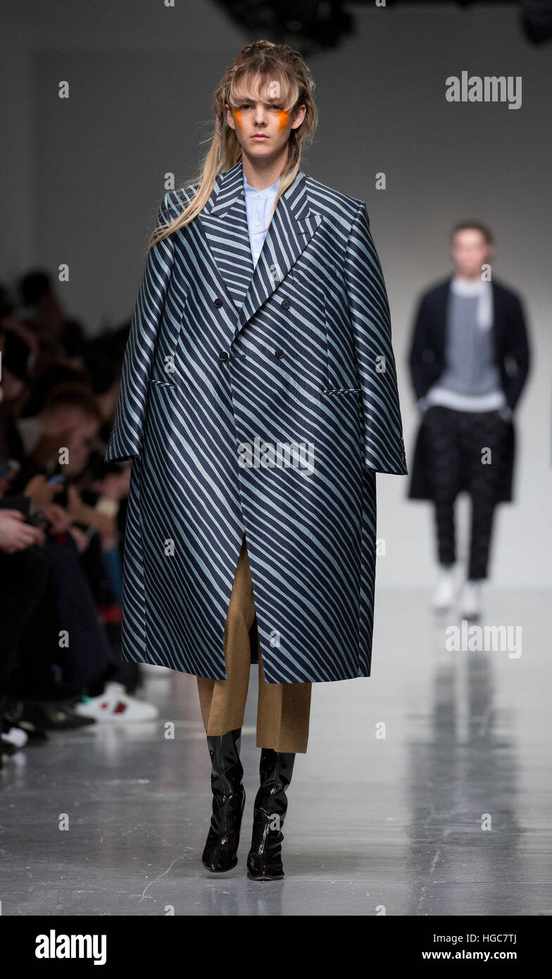 Models on the catwalk during the Casely-Hayford London Fashion Week Men ...