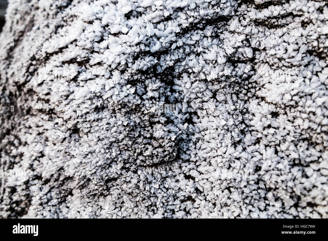 Frozen rocks with frost over them Stock Photo - Alamy