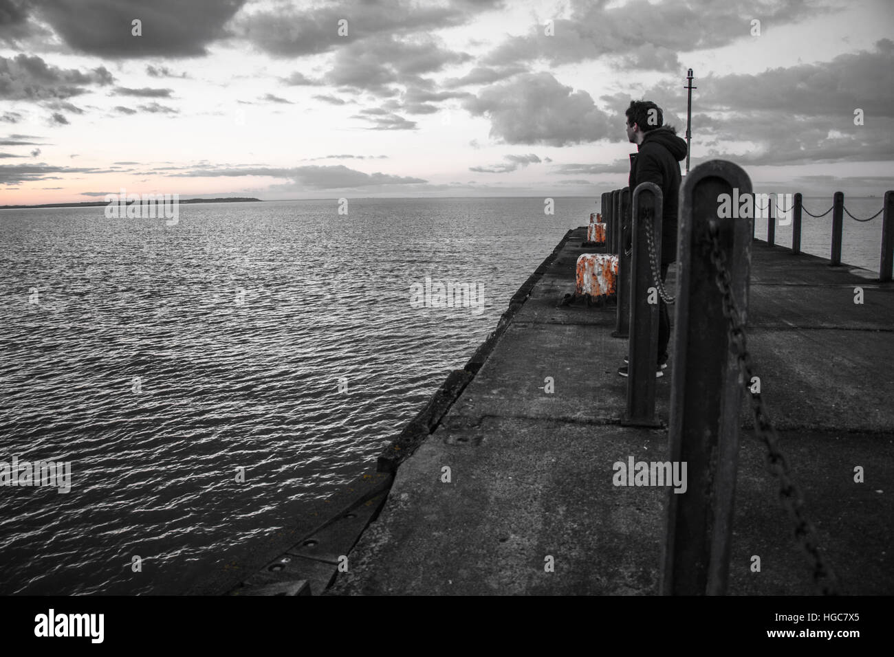 The Concrete Pier Stock Photo - Alamy