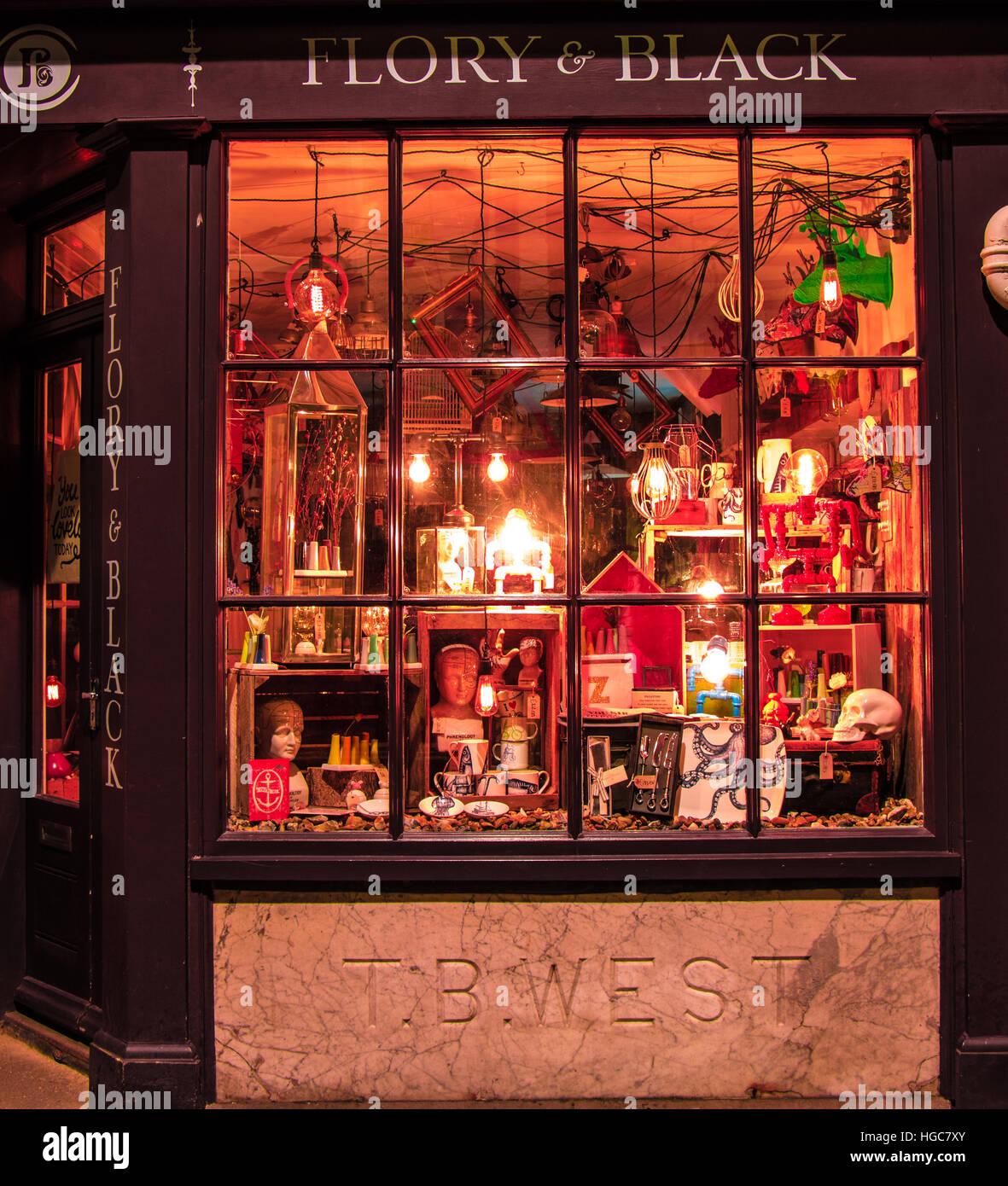 The Glowing Store Front Stock Photo - Alamy