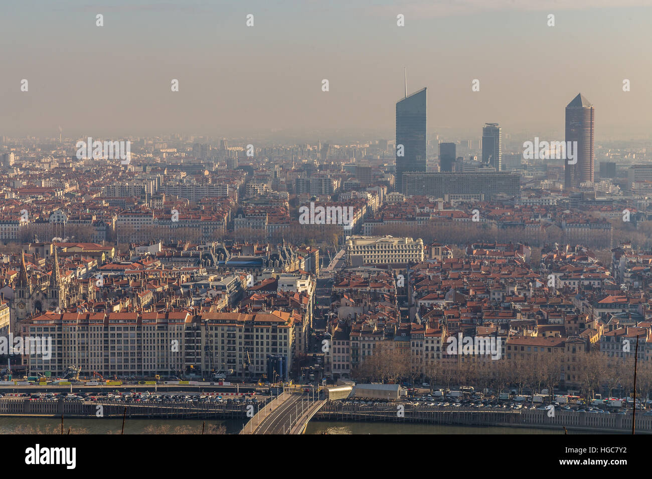 City landscape in the city of lyon Stock Photo - Alamy