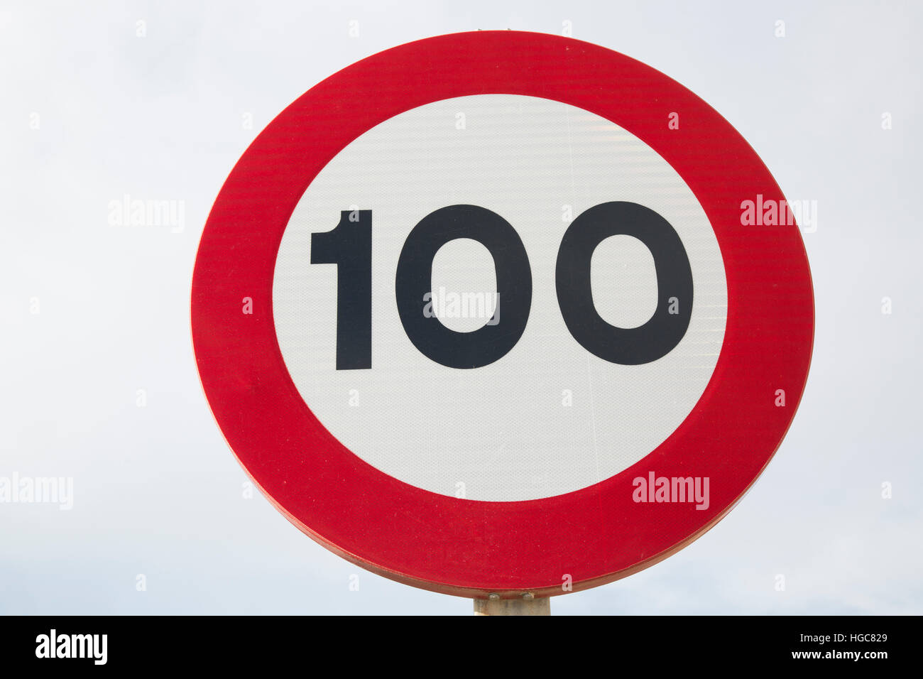 One Hundred Miles Per Hour Sign Stock Photo - Alamy