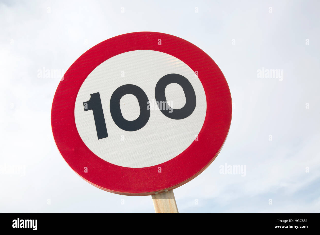 One Hundred Miles Per Hour Sign Stock Photo - Alamy