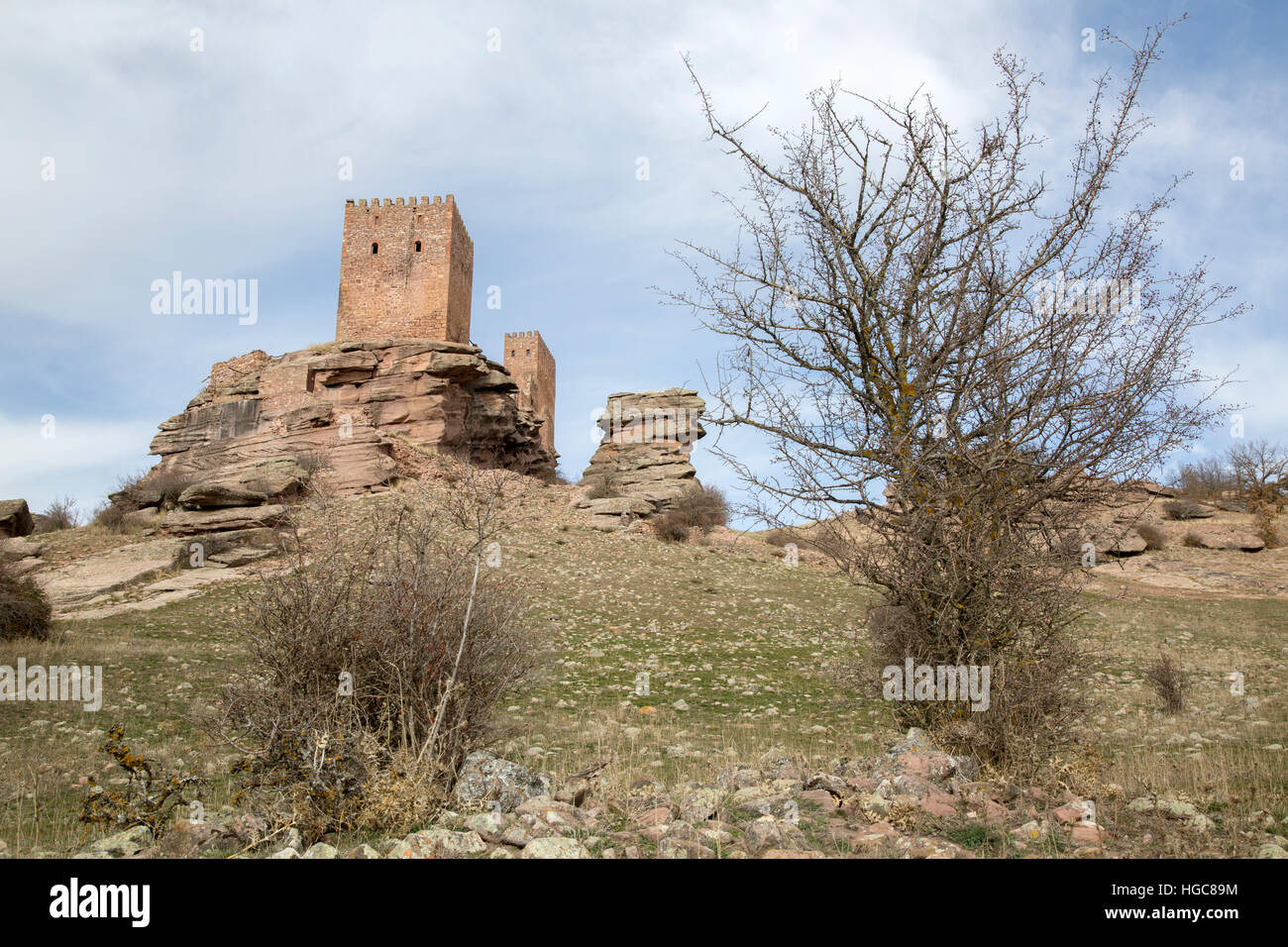 Zafra Castle in Guadalajara Province; Spain Stock Photo - Alamy