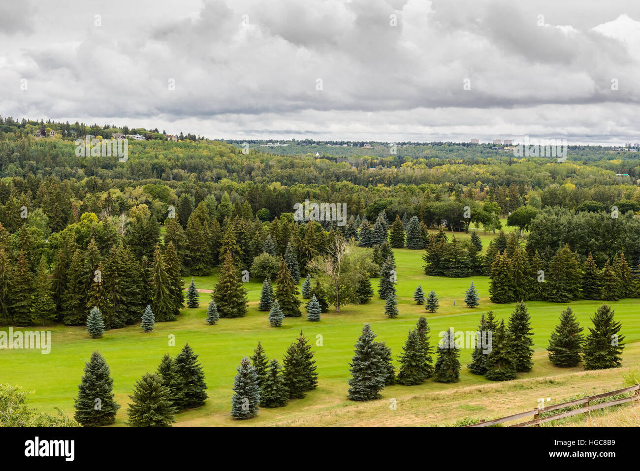 Aerial view downtown edmonton alberta hi-res stock photography and ...