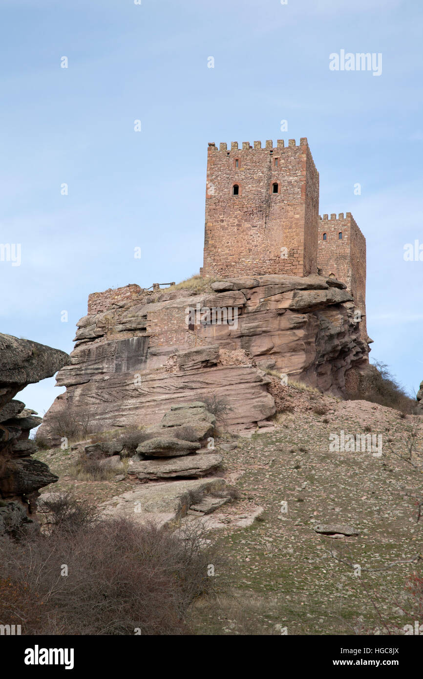 Zafra Castle in Guadalajara Province; Spain Stock Photo - Alamy