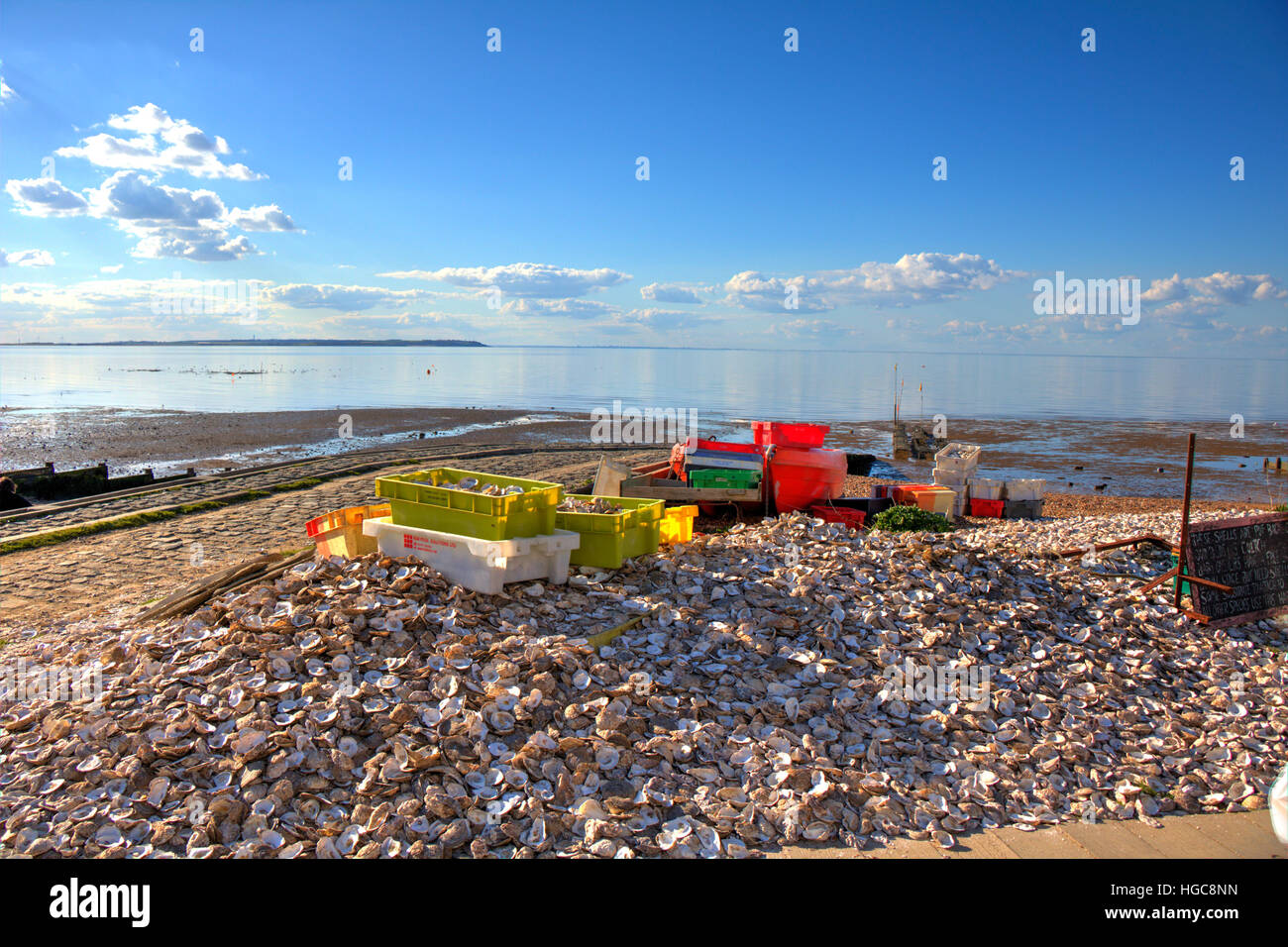 Fish Boxes on the Beach Stock Photo - Alamy