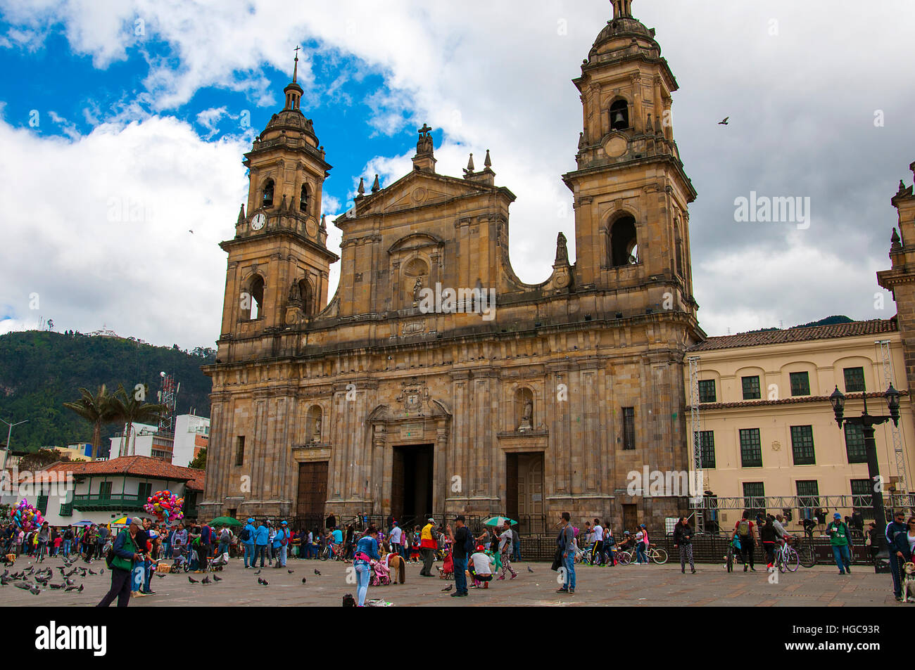 Simon Bolivar Square in Bogota Colombia Stock Photo - Alamy