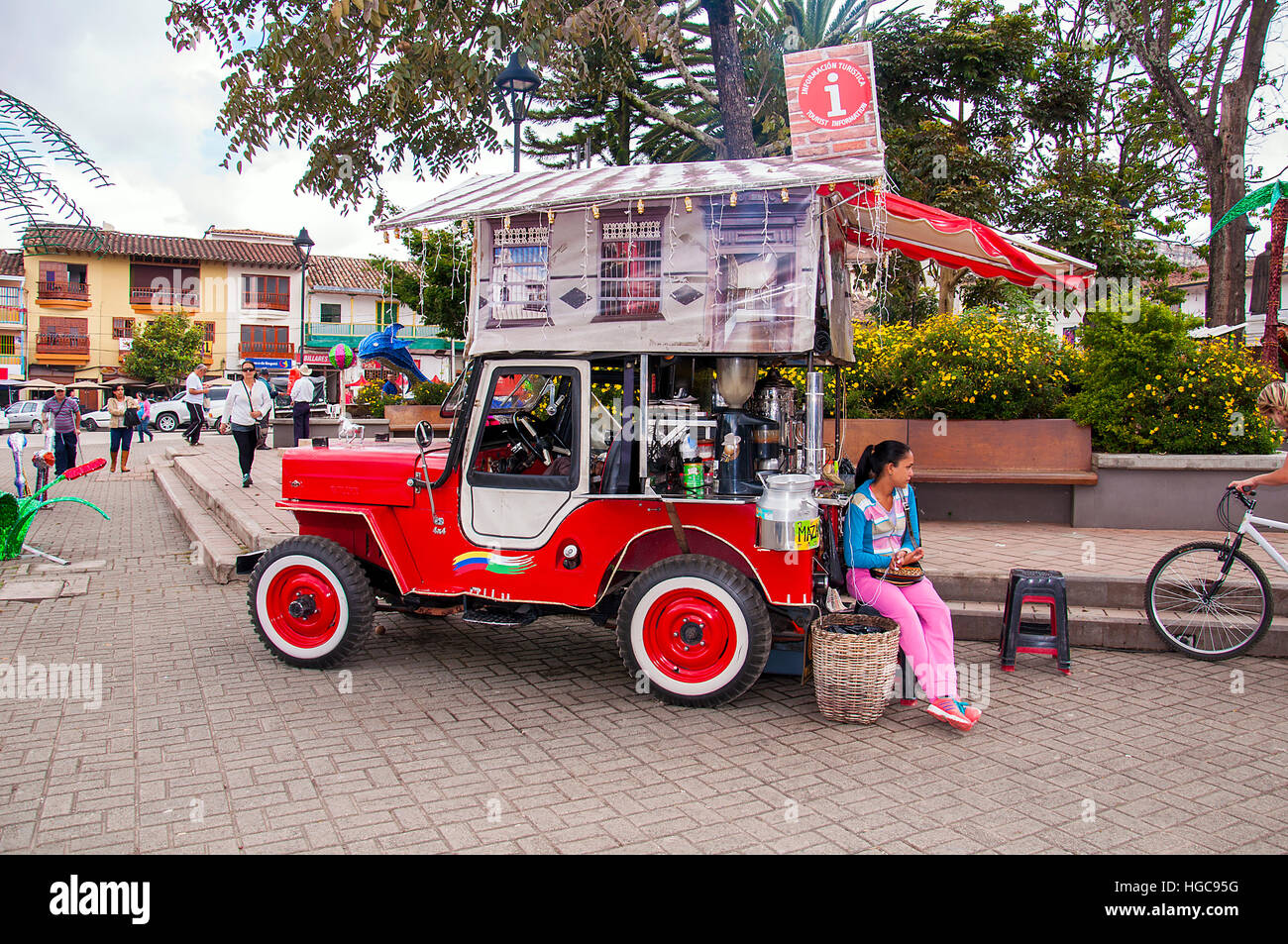 Red color jeep Stock Photo - Alamy