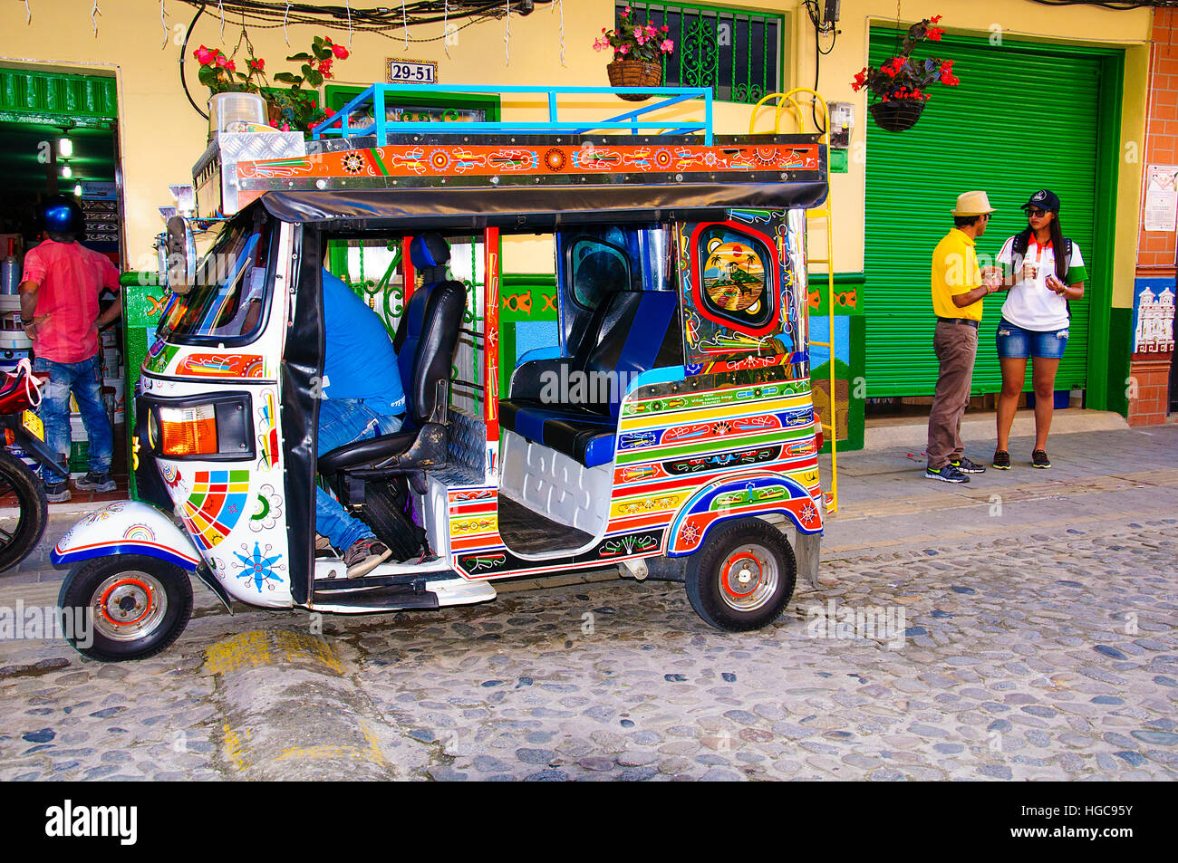 Colorful mototaxi in Guatape Stock Photo - Alamy