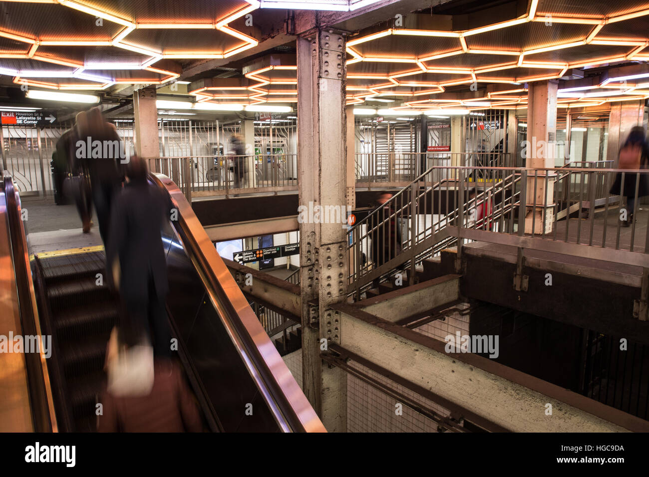 View inside New York City subway station Stock Photo - Alamy