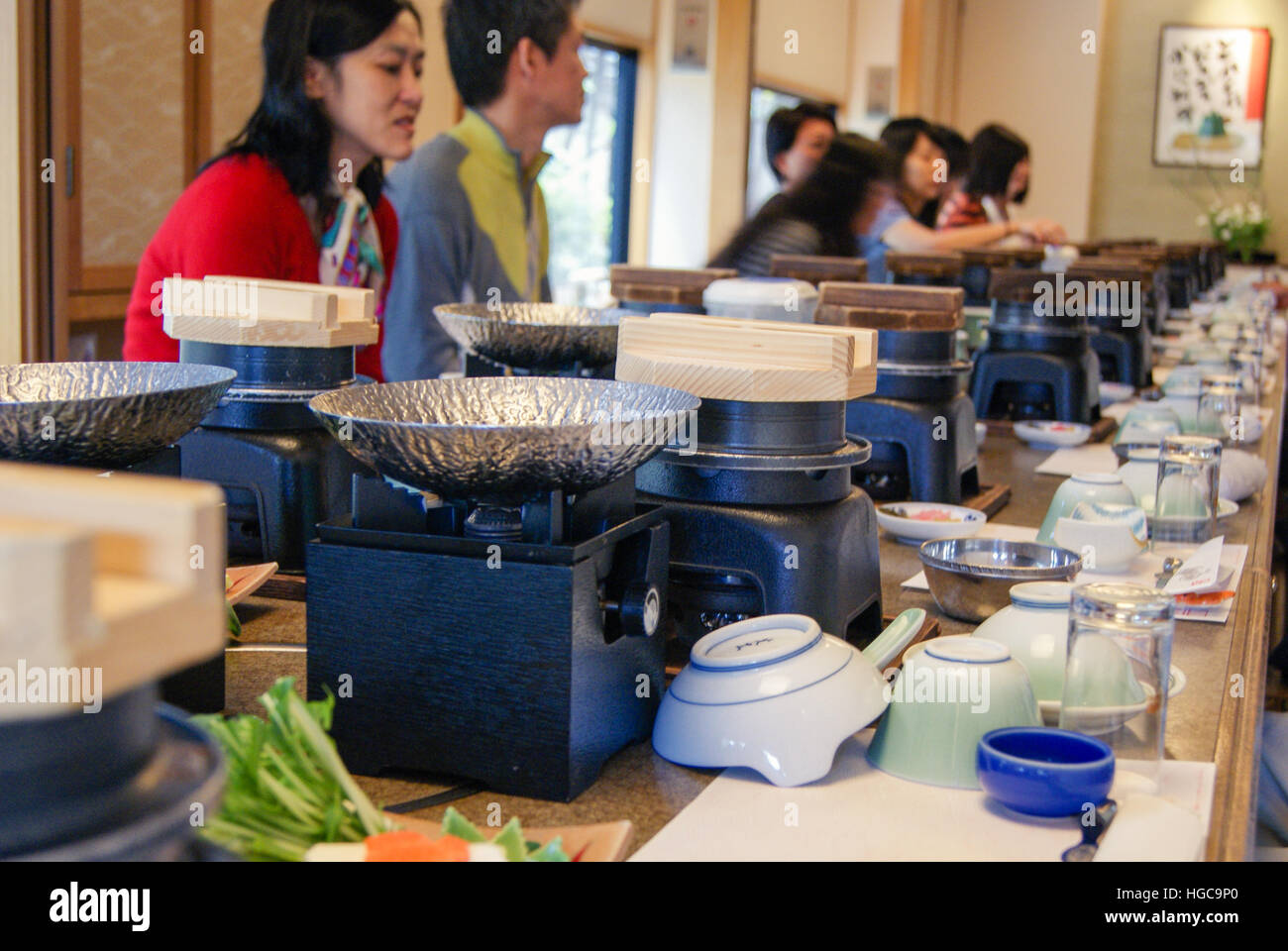 People enjoying a Japanese-style feast in Kyoto, Japan Stock Photo - Alamy