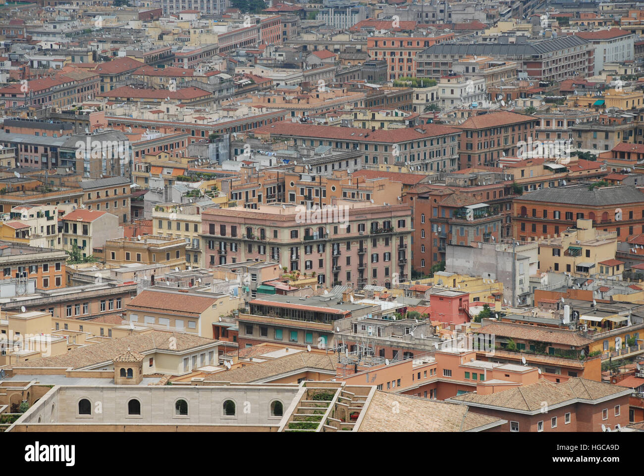 Aerial view of the buildings and streets from the roof point of The ...