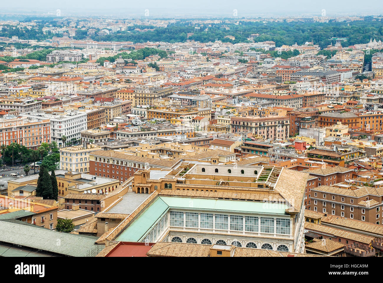 Aerial view of the buildings and streets from the roof point of The ...