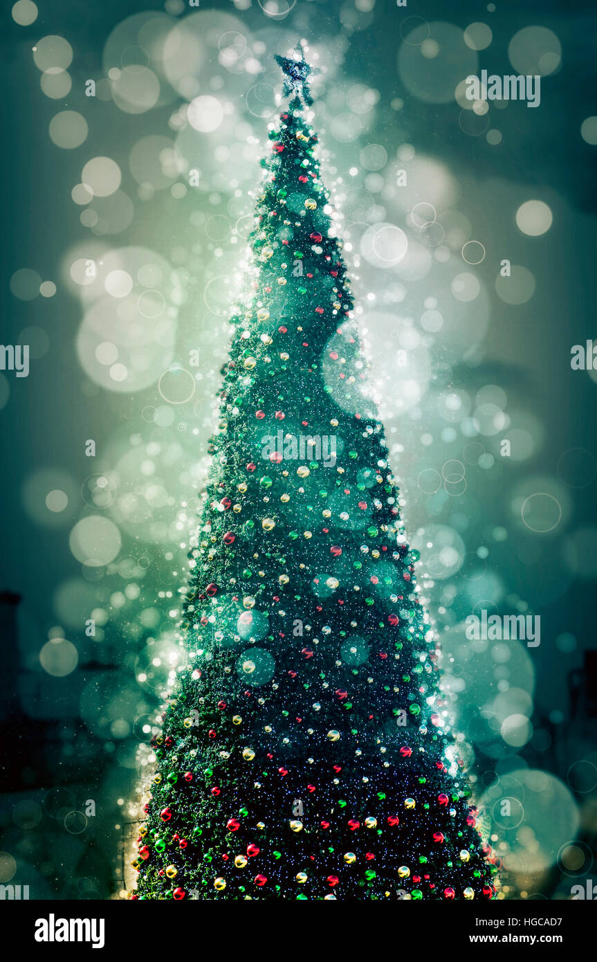 Digitally enhanced image of a Christmas tree Stock Photo - Alamy