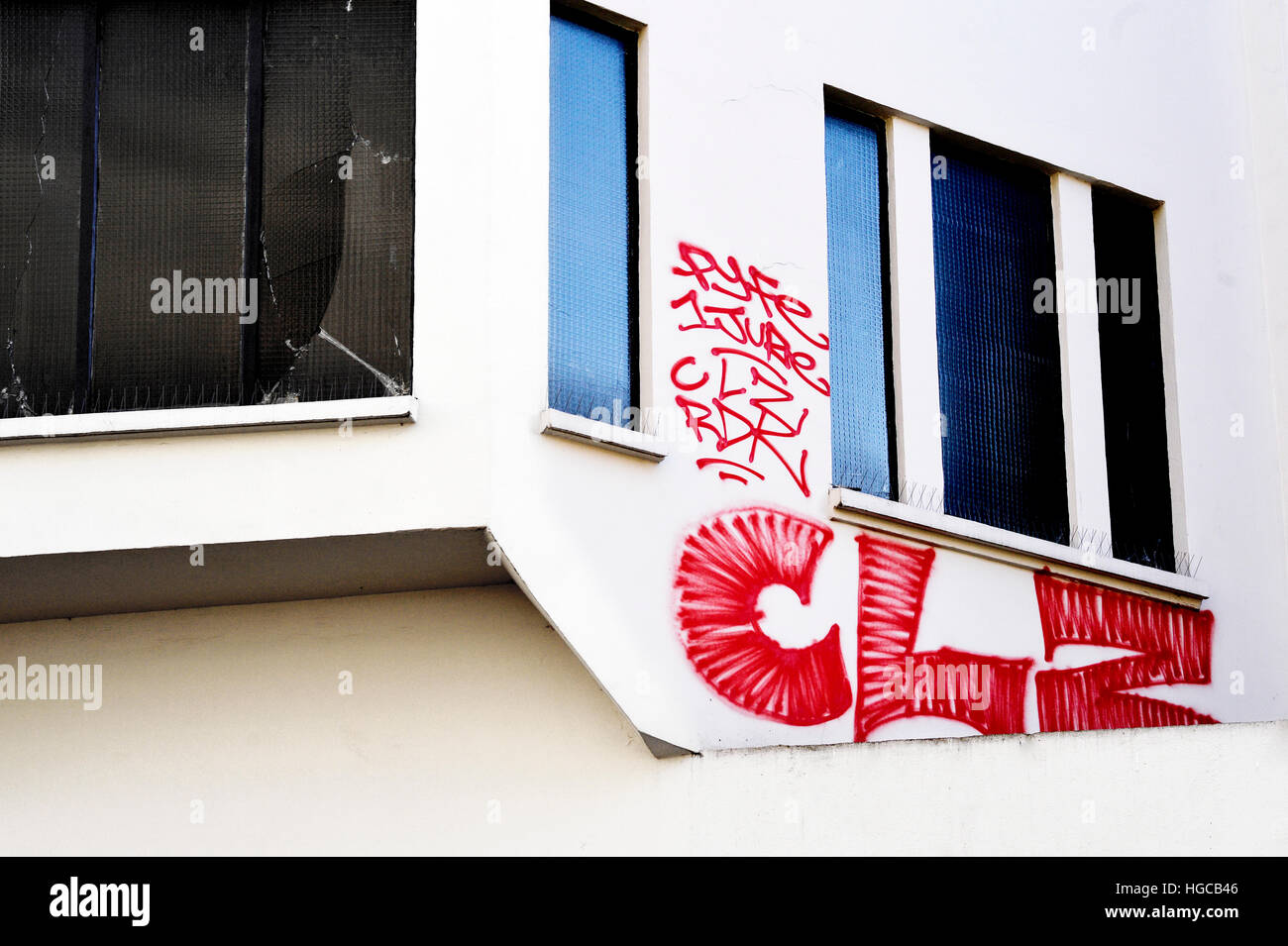 Car park with a tag in Pigalle, Paris, France Stock Photo - Alamy