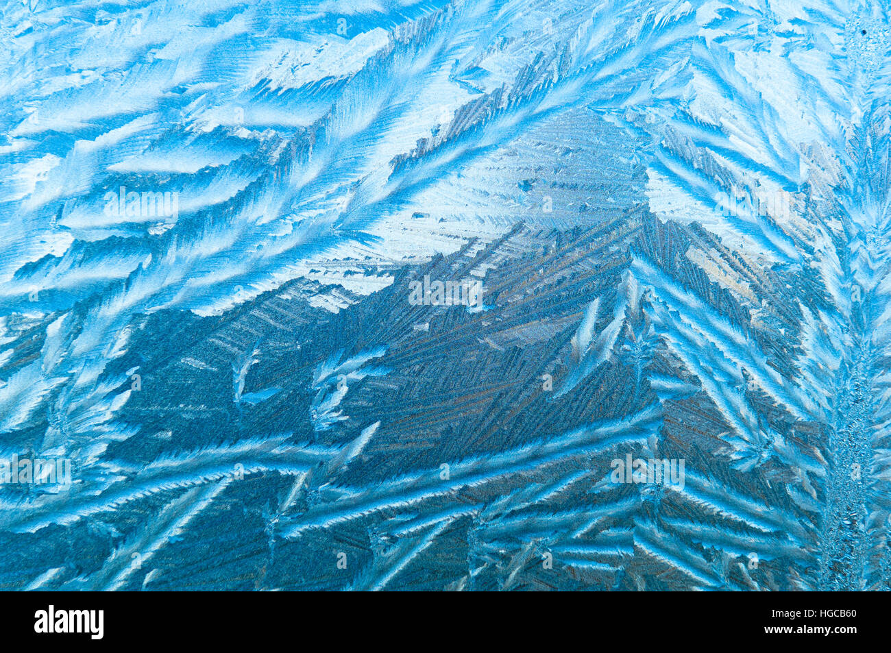 Ice crystals on frosty window glass Stock Photo - Alamy