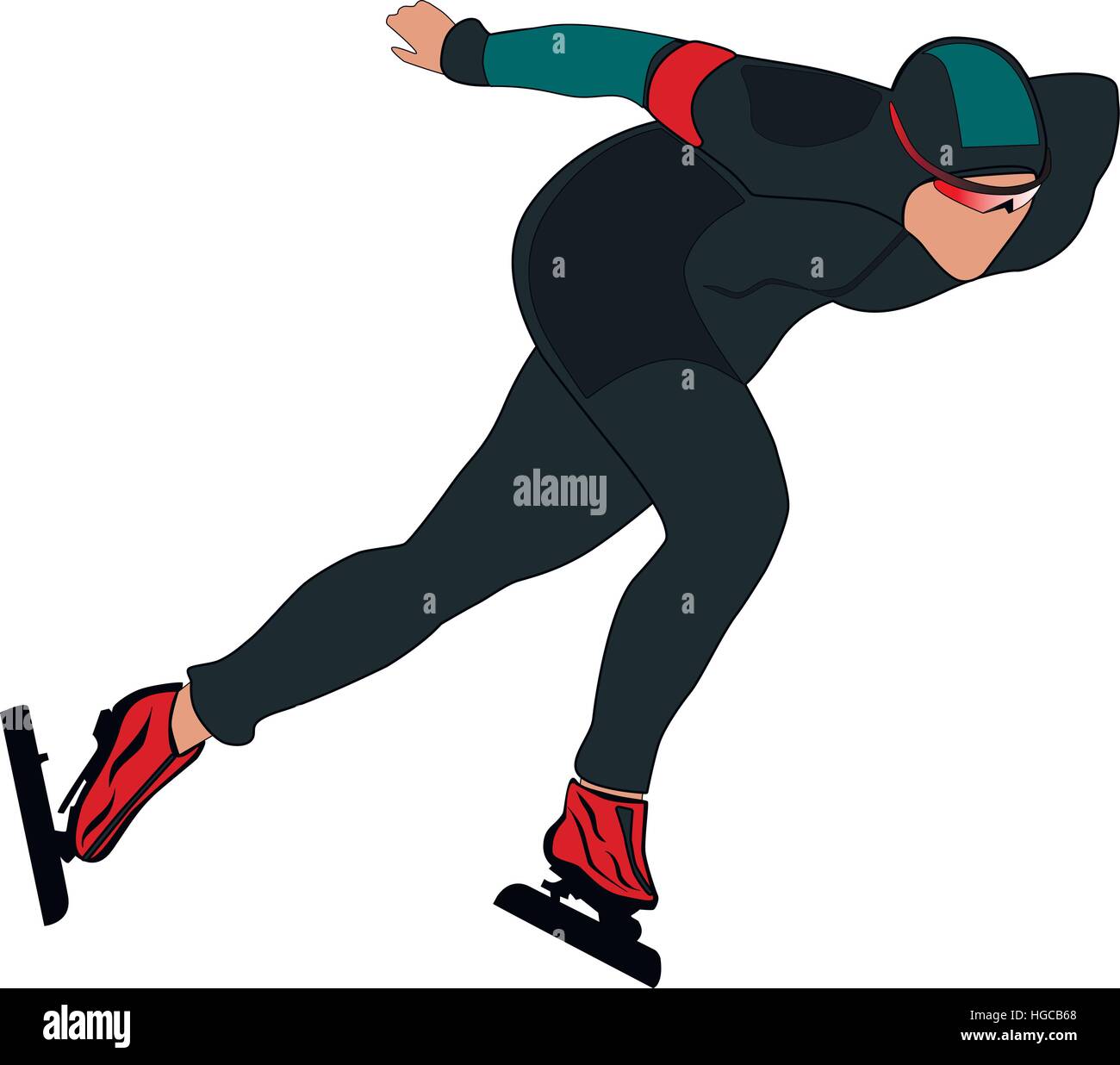 athlete skater race in speed skating Stock Vector Image & Art - Alamy