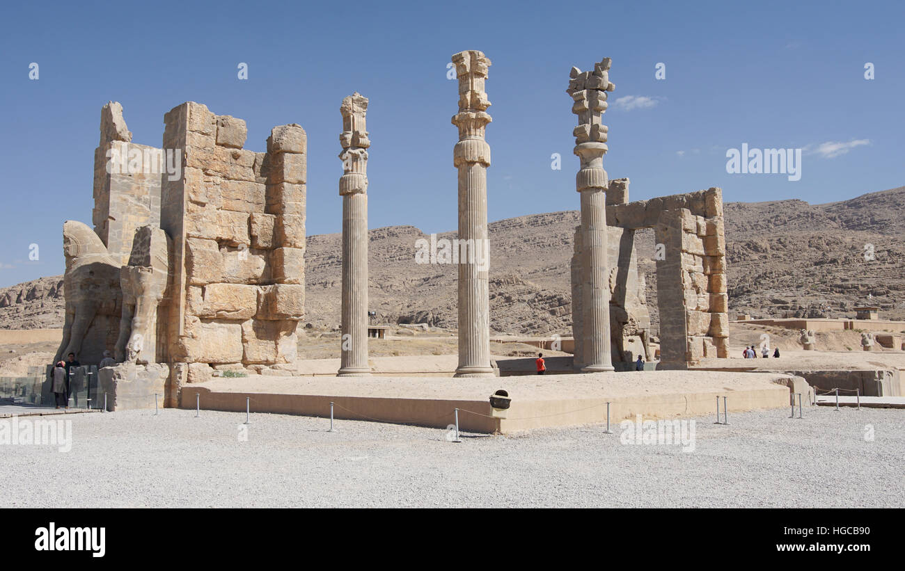 PERSEPOLIS, IRAN - OCTOBER 6, 2016: Impressions of the historical site ...